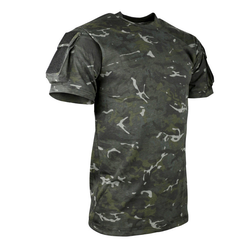 Tactical T-Shirt with Velcro for patches - Camo Black